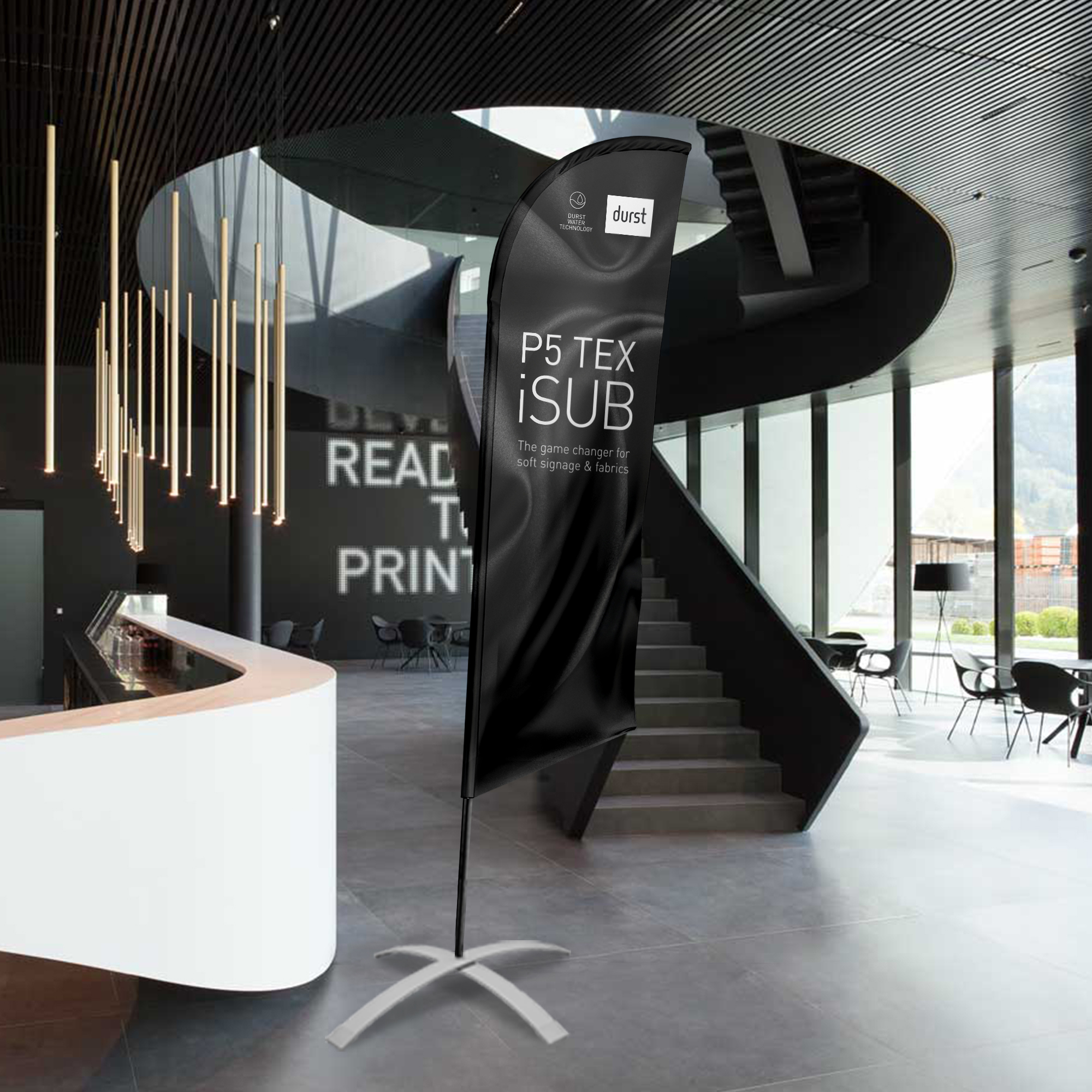 Beachflag - angled cut - Durst Smart Shop | DEMO